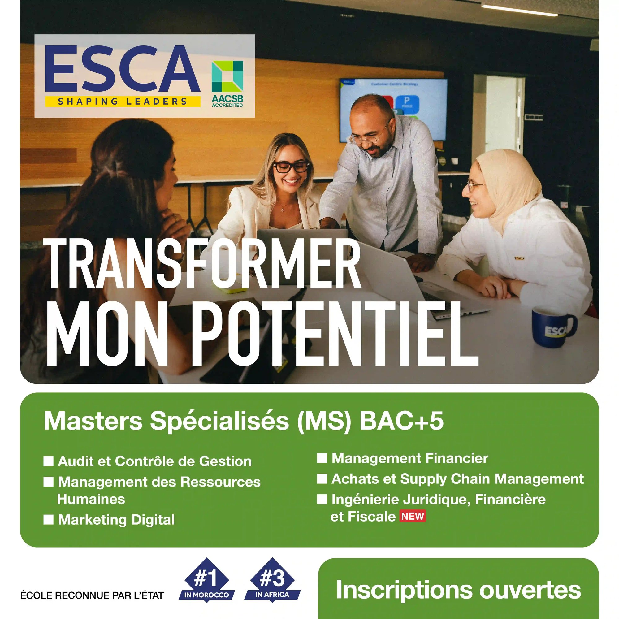 Frais de Scolarité | ESCA Ecole de Management